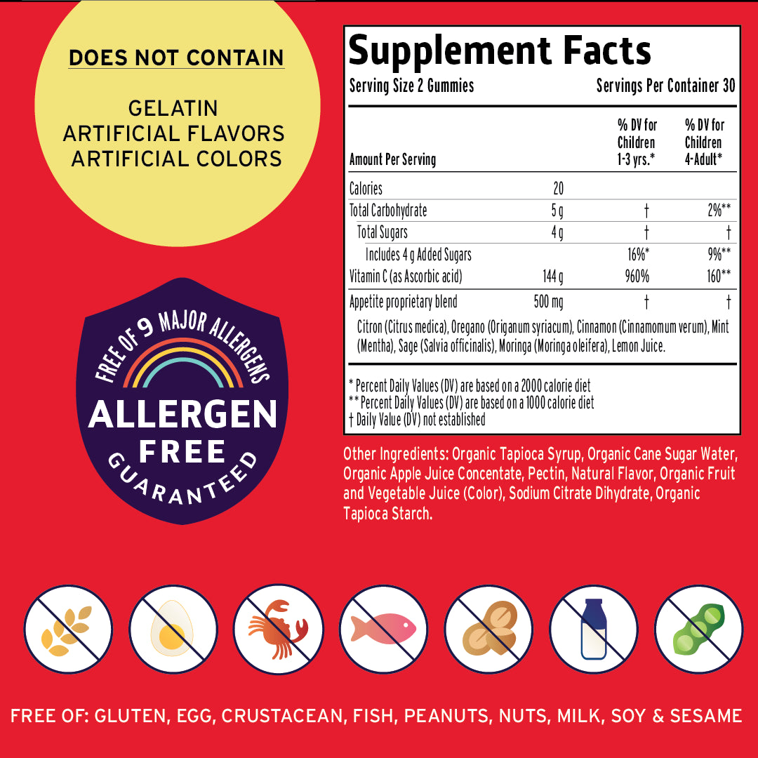 Vitamin Friends Kids Vegan Boost Appetite Gummies