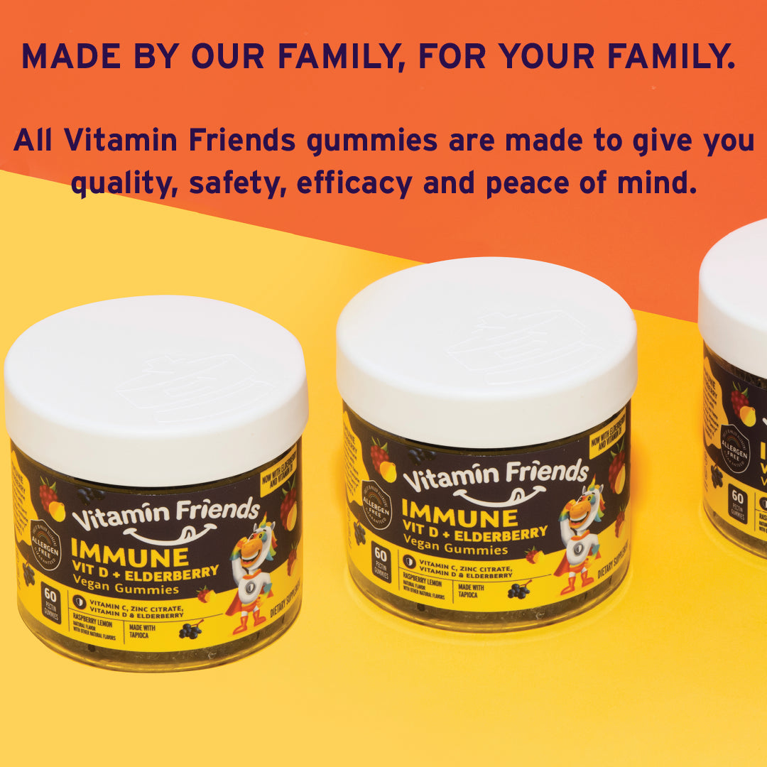 Vitamin Friends Kids Vegan Immune with Elderberry Gummies