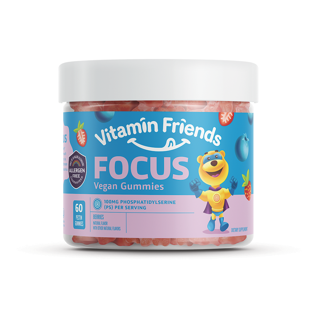 Vitamin Friends Kids Vegan Focus Gummies