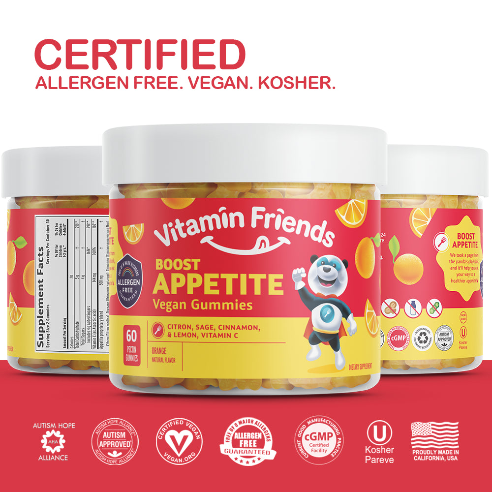 Vitamin Friends Kids Vegan Boost Appetite Gummies