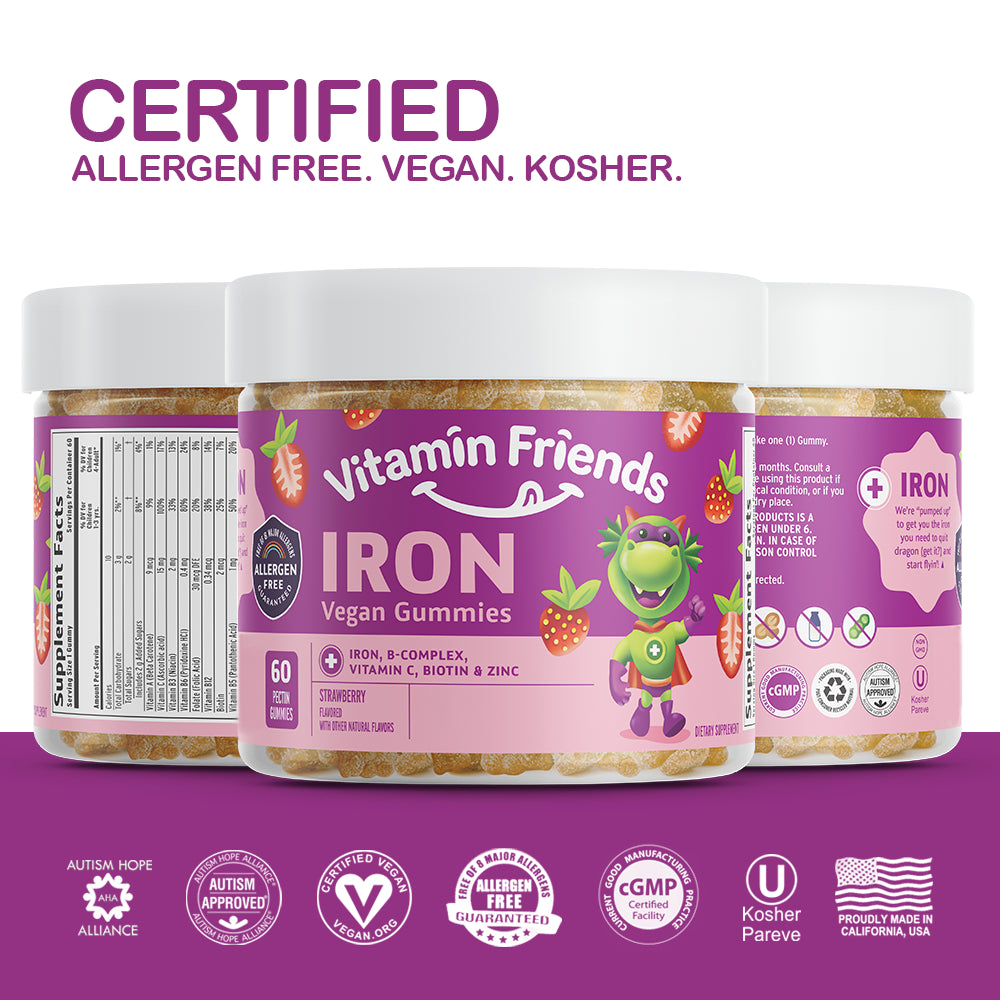 Vitamin Friends Kids Vegan Iron Gummies